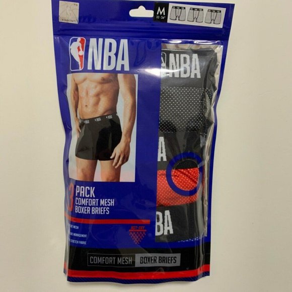 NBA | Underwear & Socks | New 3 Pack Size M Nba Mens Comfort Mesh Boxer ...